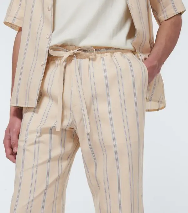 Commas Floral Jacquard Stripe Pants - Multicoloured