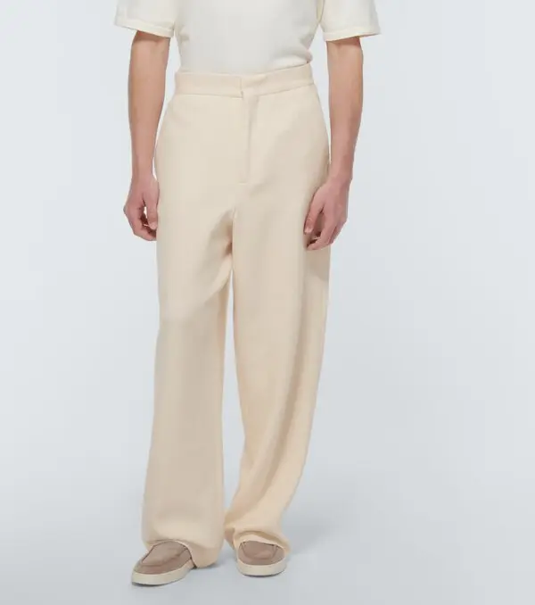 Zegna Straight Cotton Bouclé Pants
