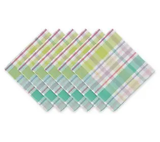 DESIGN IMPORTS Set Of Spring Plaid Napkins - One-color