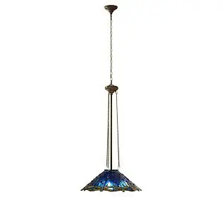 RIVER OF GOODS 24w Tiffany-style Dragonfly Pendant Light - One-color