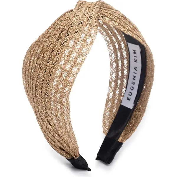 Eugenia Kim Rosanna Metallic Headband - Camel/gold