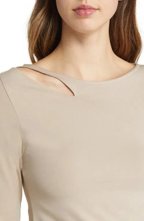 Nordstrom Signature Side Pleat Long Sleeve Knit Top