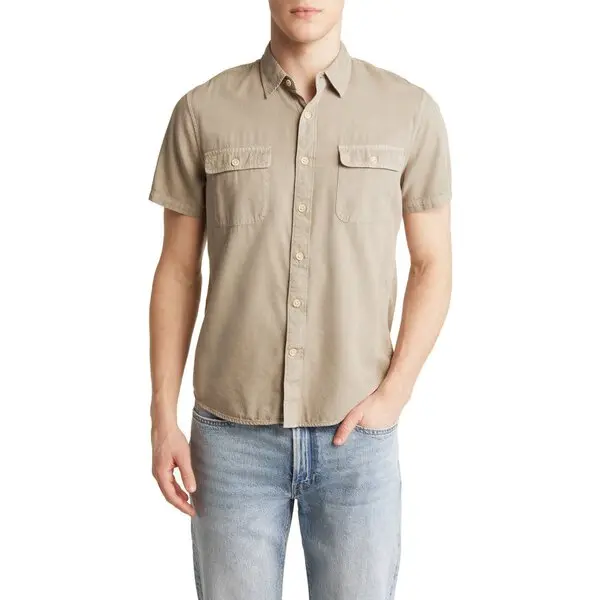 Lucky Brand Lived-in Short Sleeve Button-up Shirt