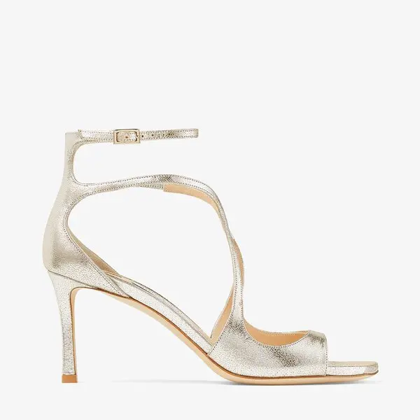 JIMMY CHOO Azia 75 Glitter Sandals - Silver