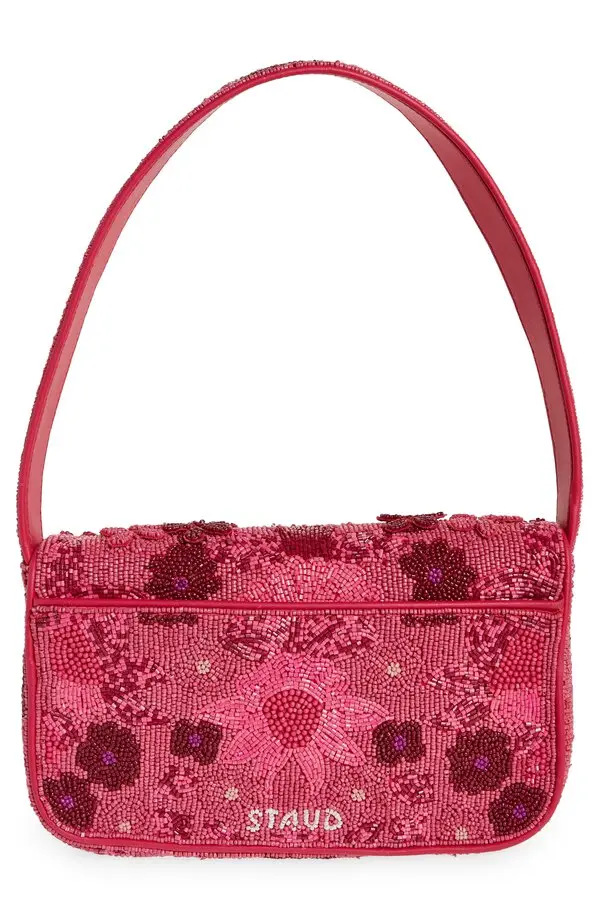 Staud Tommy Beaded Shoulder Bag
