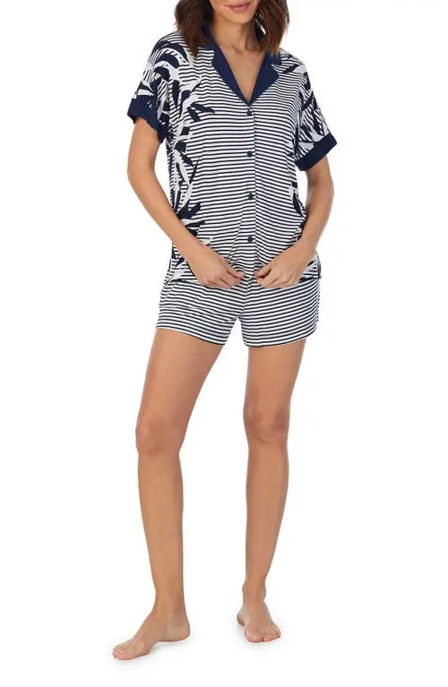 Dkny Stripe Short Pajamas - Dark Blue Stripe