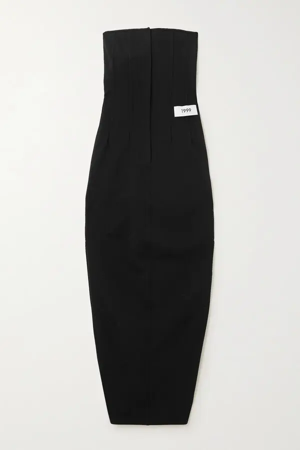 Dolce & Gabbana Kim Zip-detailed Stretch-crepe Bustier Maxi Dress - Black