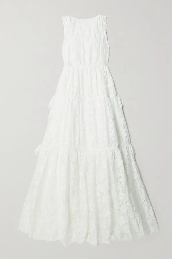 Erdem Isla Tie-detailed Lace Gown