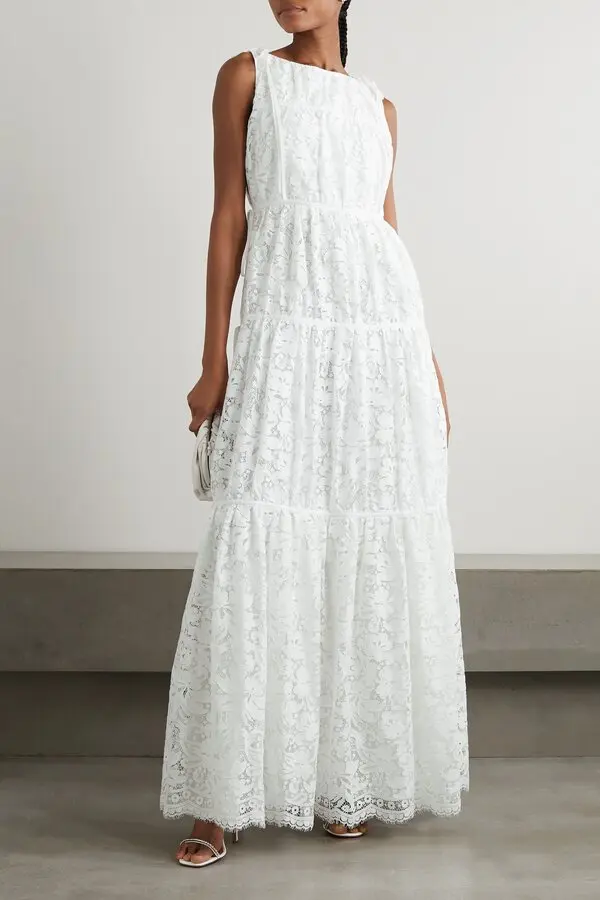 Erdem Isla Tie-detailed Lace Gown