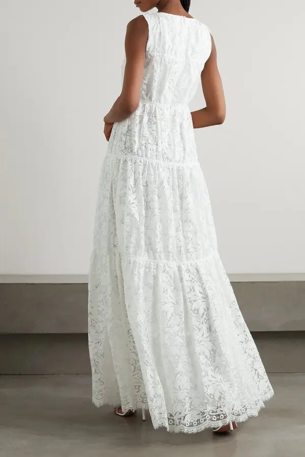 Erdem Isla Tie-detailed Lace Gown