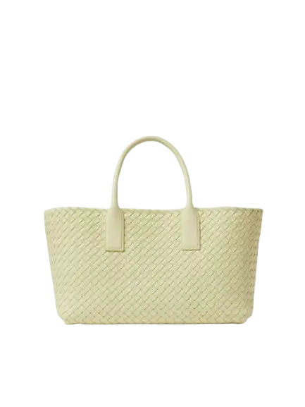 Bottega Veneta Intrecciato Leather Cabat Tote - Cream