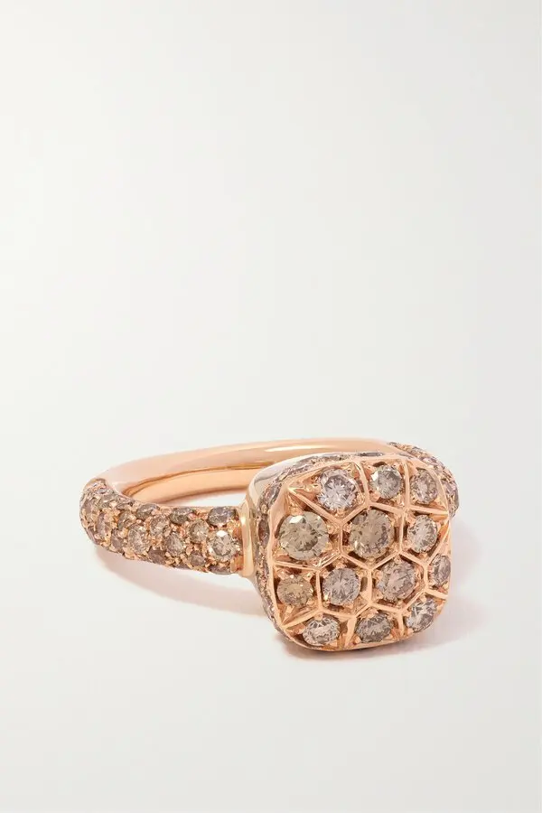 Pomellato Nudo Solitaire Classic 18-karat Rose And White Diamond Ring - Gold