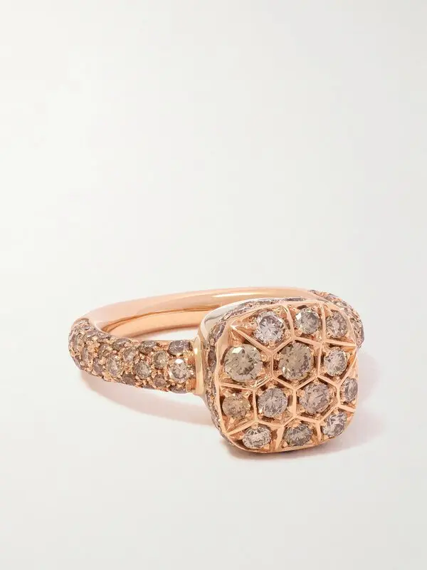 Pomellato Nudo Solitaire Classic 18-karat Rose And White Diamond Ring - Gold