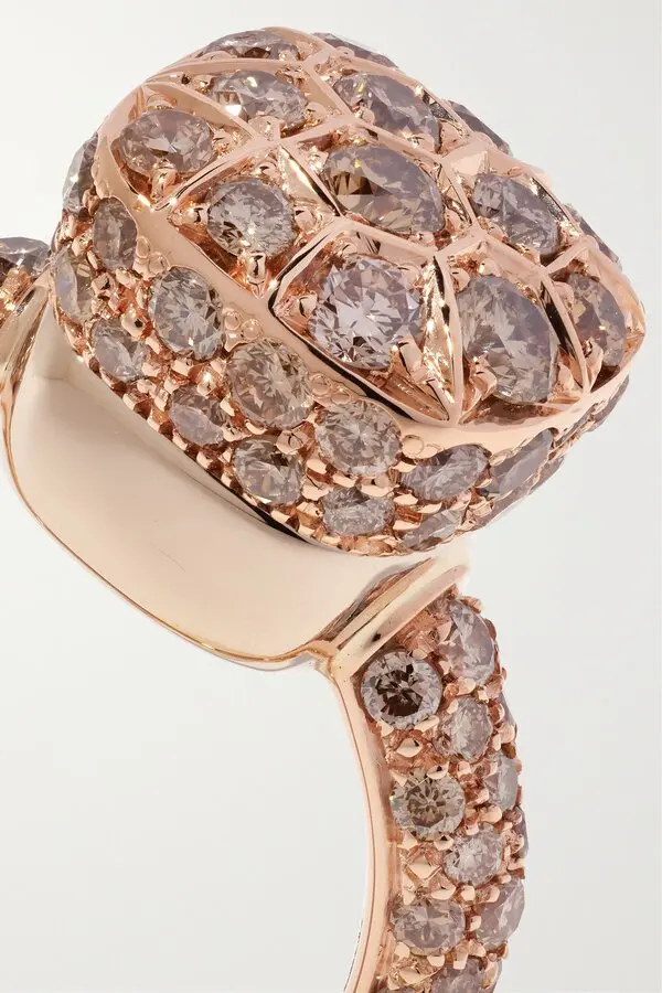 Pomellato Nudo Solitaire Classic 18-karat Rose And White Diamond Ring