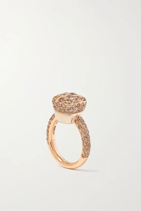 Pomellato Nudo Solitaire Classic 18-karat Rose And White Diamond Ring