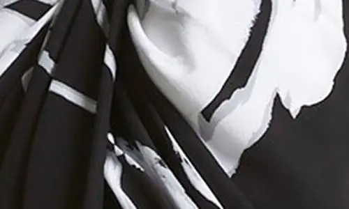 Michael Kors Brushstroke Print Silk Crepe De Chine Dress