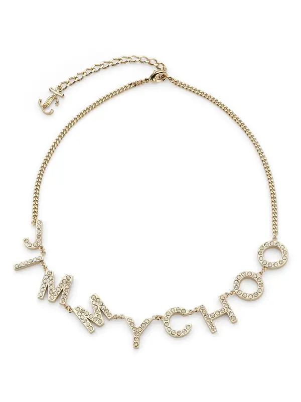 JIMMY CHOO Logo-lettering Necklace - Gold