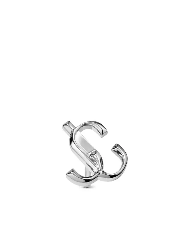 JIMMY CHOO Logo Stud Earrings - Silver