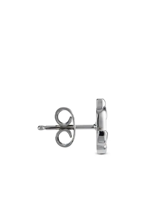 JIMMY CHOO Logo Stud Earrings - Silver