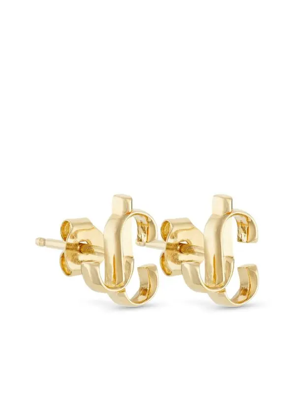 JIMMY CHOO Jc Monogram Stud Earrings - Gold