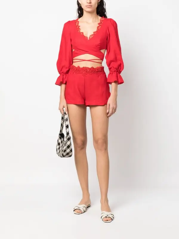 Ermanno Scervino Lace-detail Cropped Top