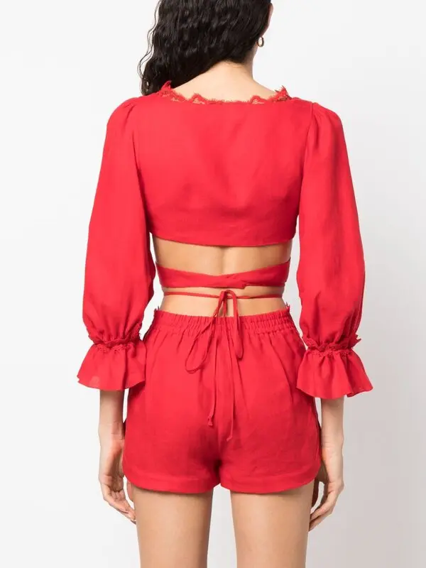 Ermanno Scervino Lace-detail Cropped Top