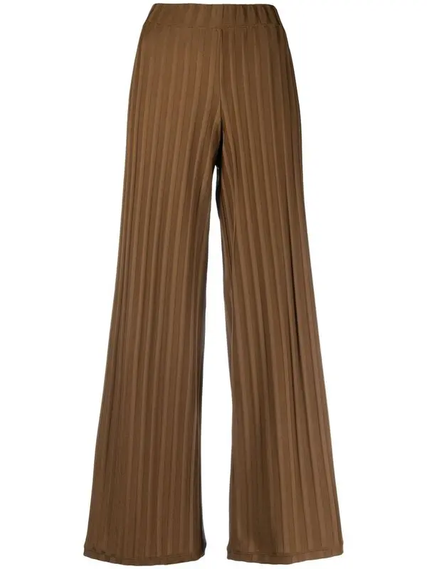 Viktor & Rolf Ribbed-knit Wide-leg Trousers