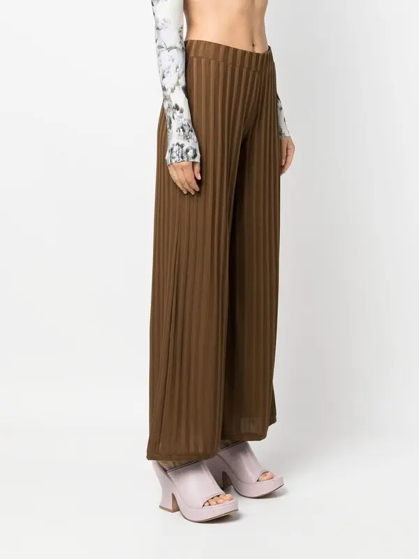 Viktor & Rolf Ribbed-knit Wide-leg Trousers