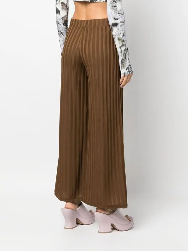 Viktor & Rolf Ribbed-knit Wide-leg Trousers