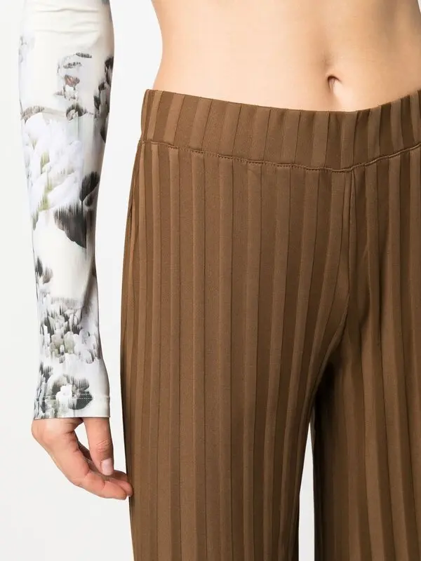 Viktor & Rolf Ribbed-knit Wide-leg Trousers
