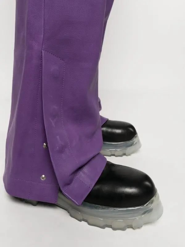 Amiri Leather Cargo Trousers In Purple - 44% Off | Editorialist