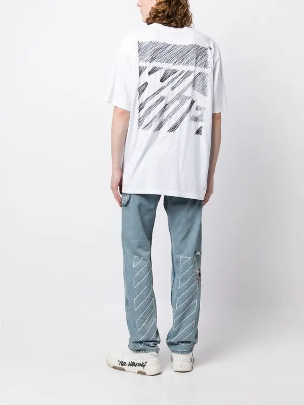 Off-White Scribble Diag Print T-shirt