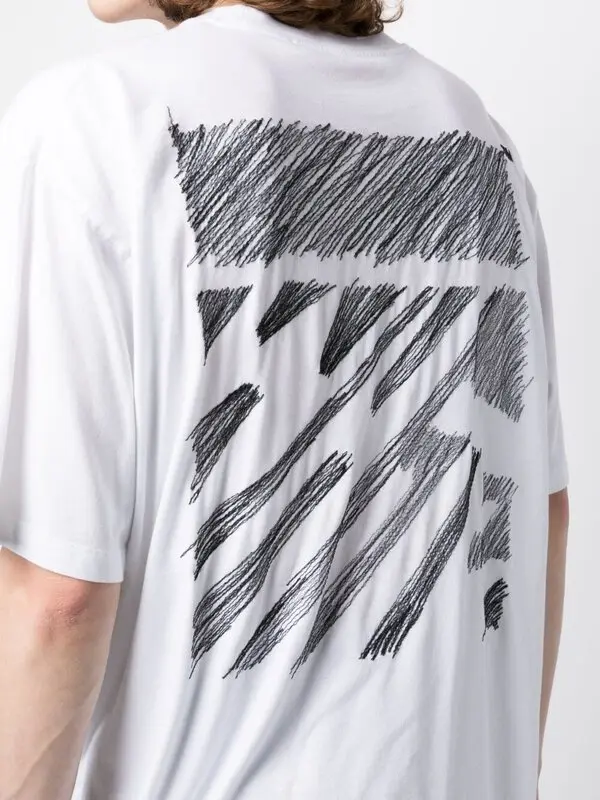 Off-White Scribble Diag Print T-shirt