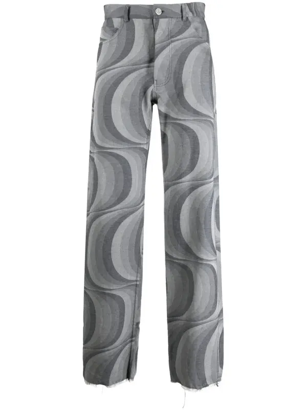 JORDANLUCA Geometric-pattern Trousers