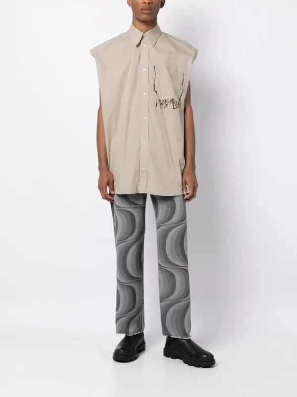 JORDANLUCA Geometric-pattern Trousers