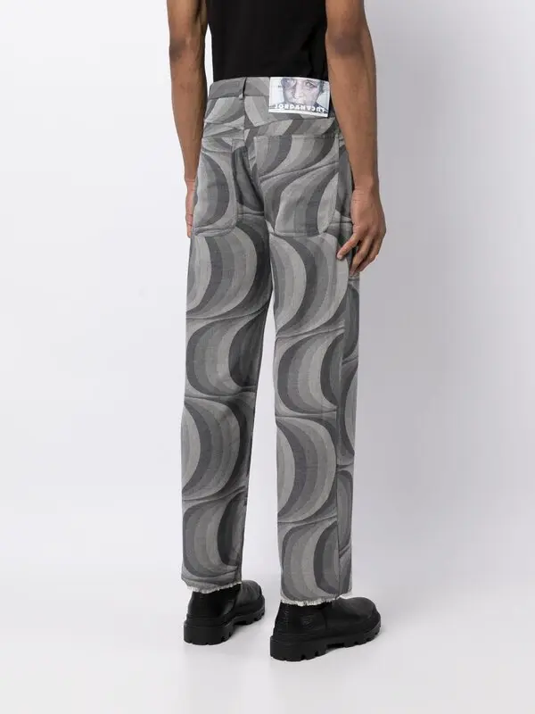 JORDANLUCA Geometric-pattern Trousers