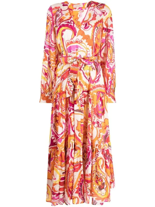 TWINSET Abstract-print Ankle-length Dress