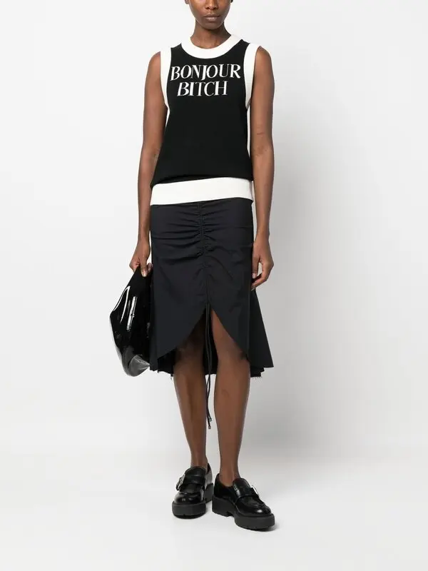 Viktor & Rolf Two-tone Intarsia Knitted Tank Top