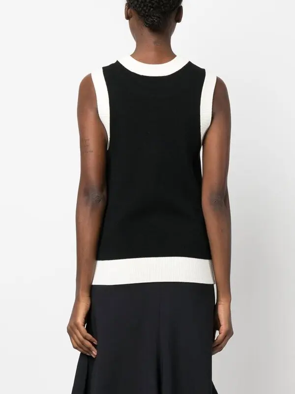 Viktor & Rolf Two-tone Intarsia Knitted Tank Top