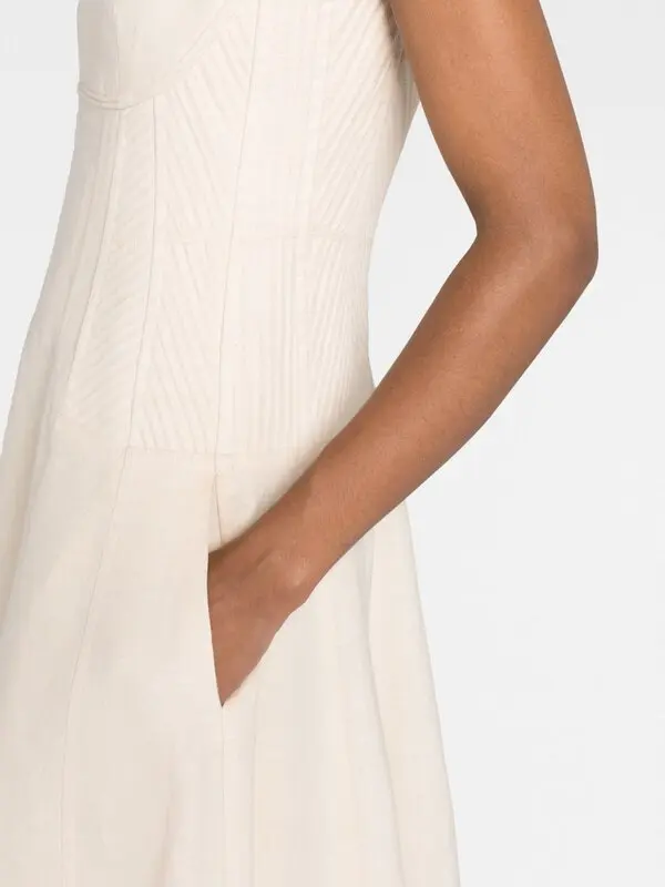 white christmas dresses Analise Pintucked Lace-Up Corset Mini Dress in White main image 1