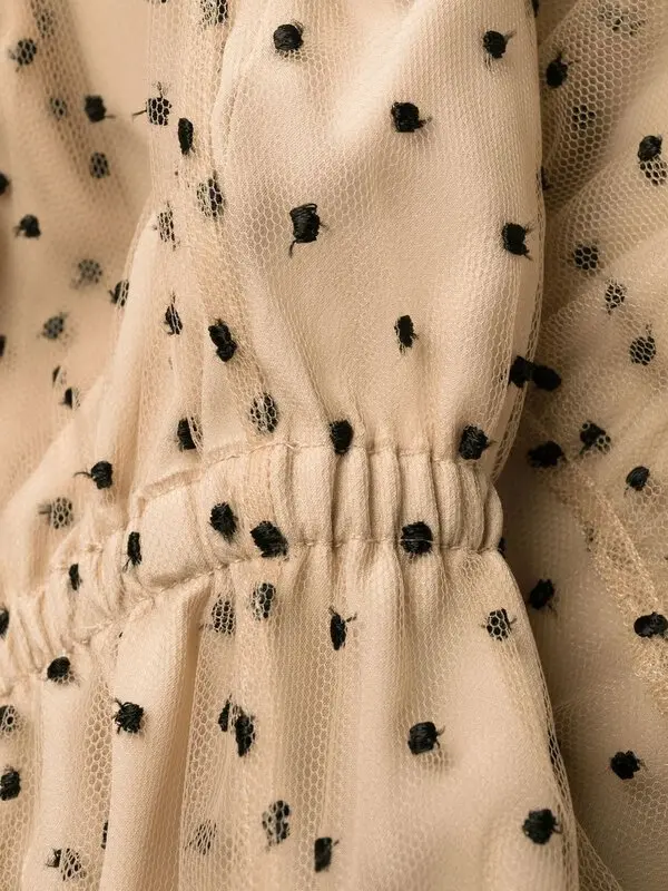 Gucci Polka-dot One-shoulder Minidress - Neutrals