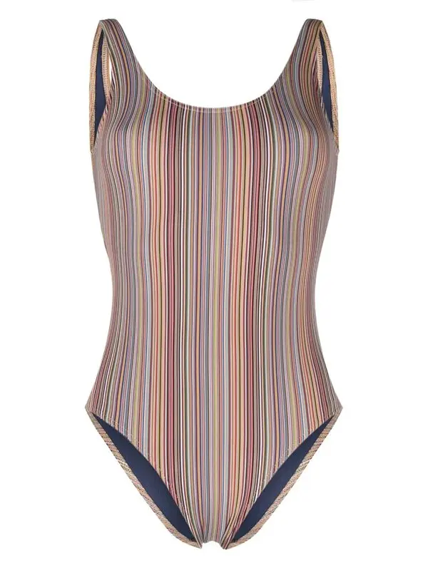 Paul Smith Striped Swimsuit - Green