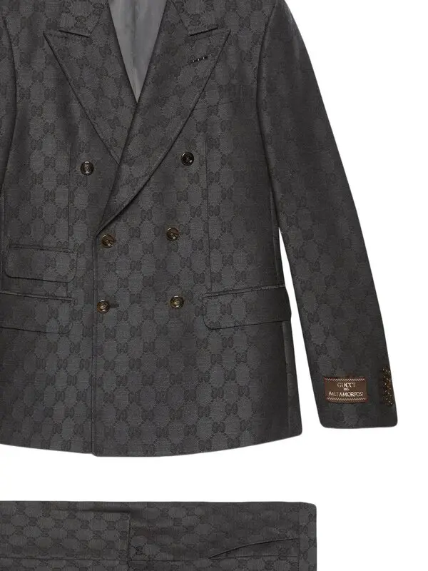 Gucci Gg Monogram Double-breasted Suit