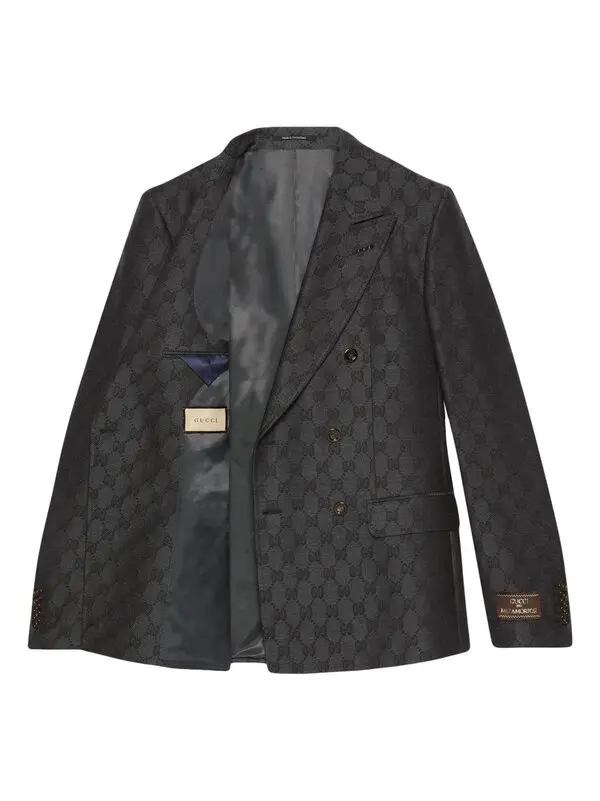 Gucci Gg Monogram Double-breasted Suit
