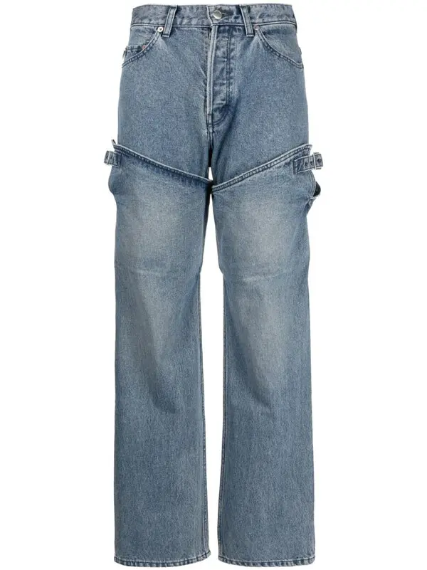 AMBUSH Detailed Straight-leg Jeans - Blue