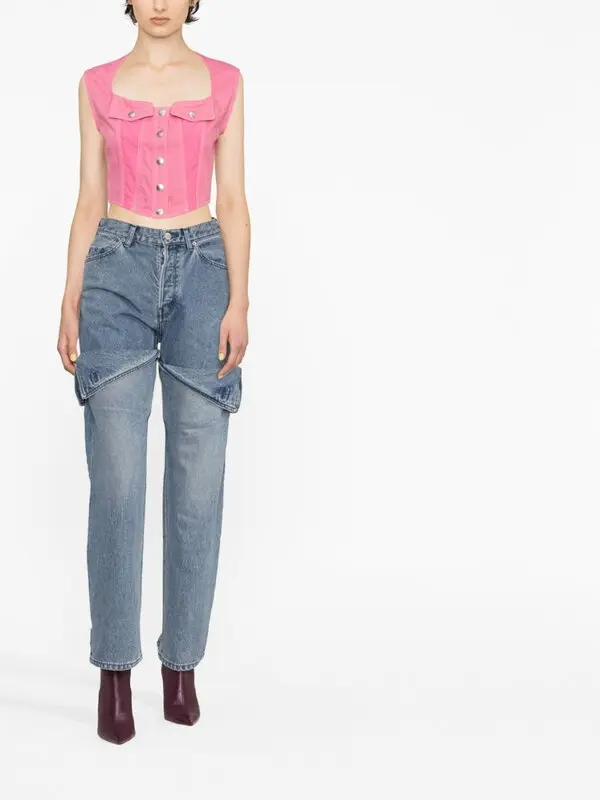 AMBUSH Detailed Straight-leg Jeans - Blue