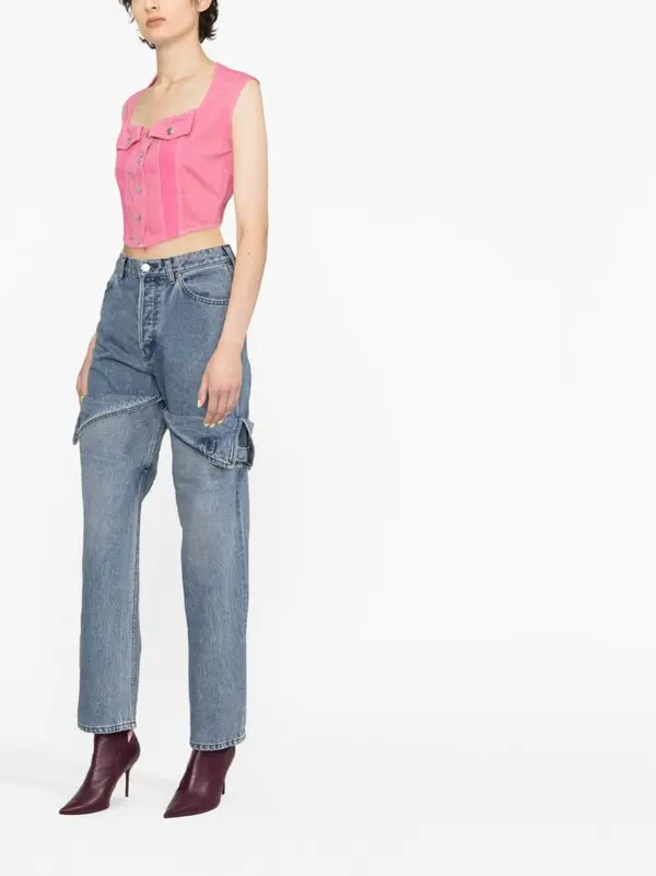 AMBUSH Detailed Straight-leg Jeans - Blue