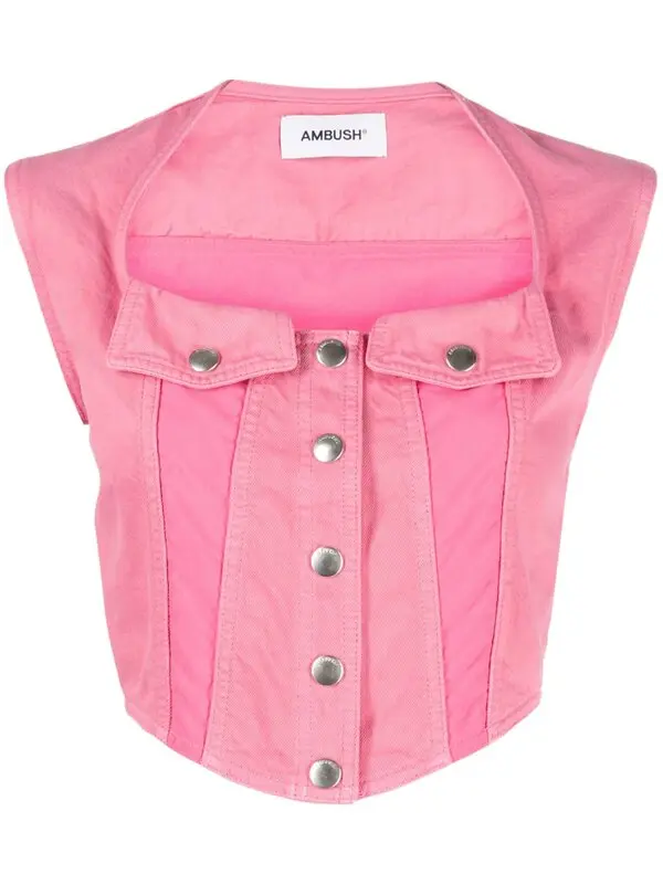 AMBUSH Cropped Denim Top