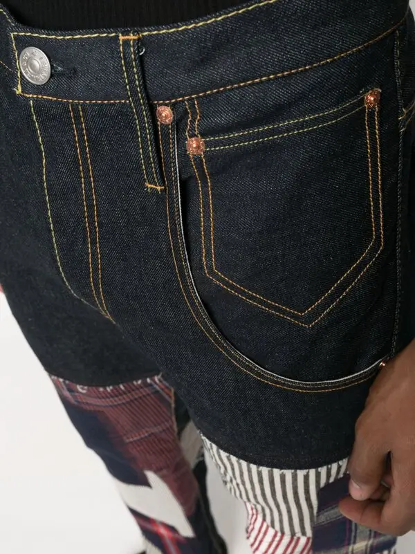 Junya Watanabe Patchwork Straight-eg Denim Jeans