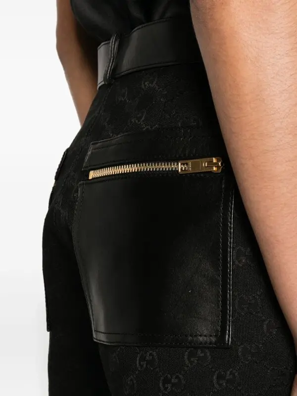 Gucci Gg Canvas Leather-trim Shorts